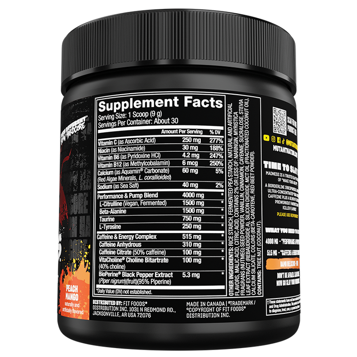 MUTANT®️ MADNESS™ | Ultra-Concentrated Pre-Workout