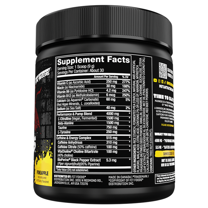 MUTANT®️ MADNESS™ | Ultra-Concentrated Pre-Workout