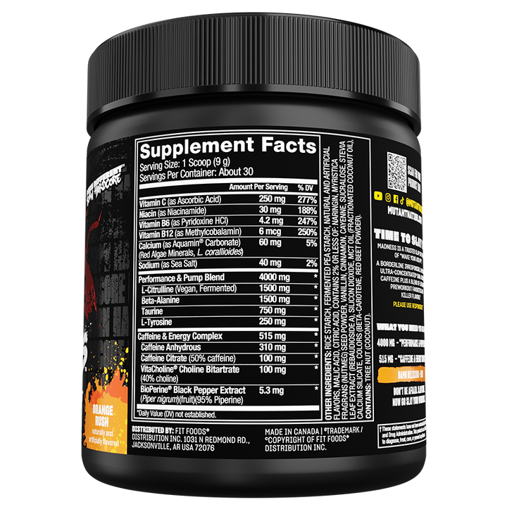 MUTANT®️ MADNESS™ | Ultra-Concentrated Pre-Workout