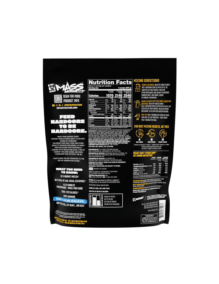 MUTANT® MASS® EXTREME 2500™ - Premium Mass Gainer